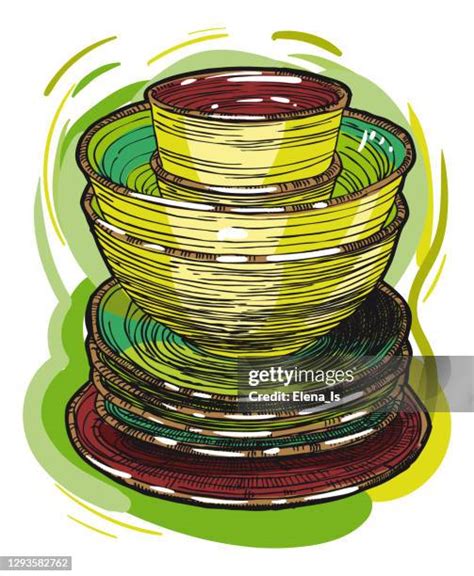 Stack Plates Drawing Photos And Premium High Res Pictures Getty Images