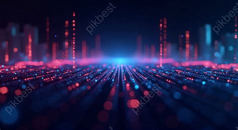 3d Illustration Of Abstract Technology Background With Glowing Particles Network Concept