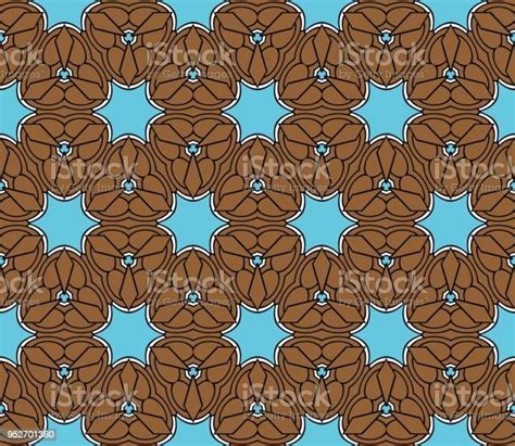 완벽 한 기하학적 선형 텍스처입니다 원래 기하학 퍼즐입니다 배경 막입니다 벡터 일러스트입니다 디자인 벽지 패션 인쇄에 대 한 0명에 대한 스톡 벡터 아트 및 기타 이미지