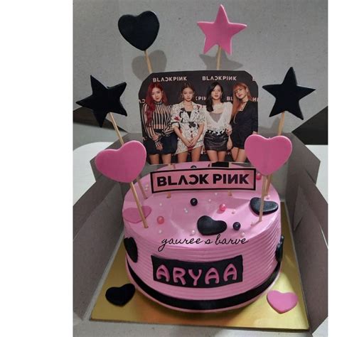 Blackpink Cake Kpop Cake Themed Cakes Pink Birthday Cakes Pink Cake