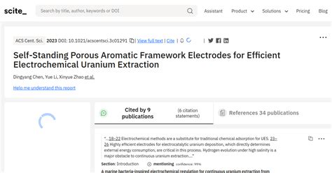 Self Standing Porous Aromatic Framework Electrodes For Efficient Electrochemical Uranium Extraction