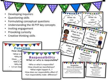 IB PYP Inquiry Provocation Starter Cards For Any Age Developing Inquirers