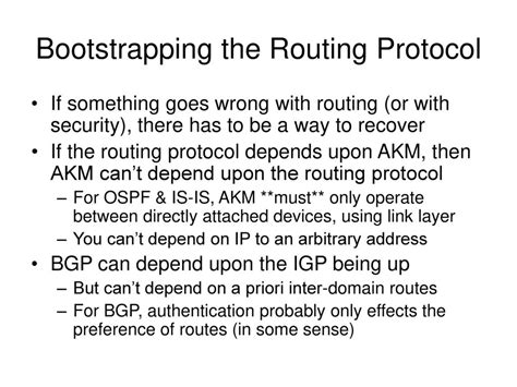 Constraints On Automated Key Management For Routing Protocols Ppt