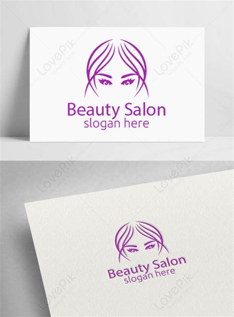 선형 보라색 미용실 로고 벡터 이미지 사진 450054660 무료 다운로드