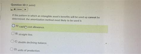 Solved Question 10 1 Point Listen If The Pattern In Which