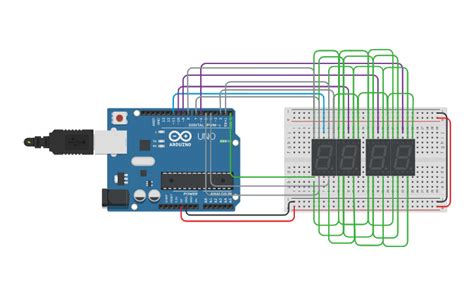 Circuit Design Ex 7segmulti 4 Tinkercad