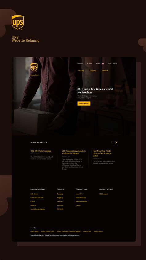 UPS UI UX Website Mobile App Re Design On Behance