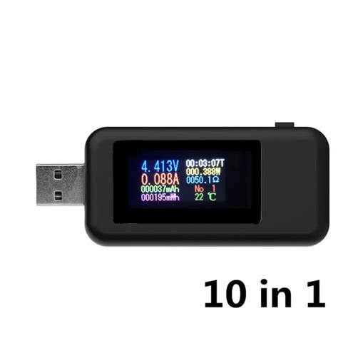 10 In 1 Dc Type C Usb Tester Current 4 30v Voltage Meter Timing Ammeter