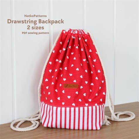 Drawstring Backpack Sewing Pattern Easy Sewing Project Etsy