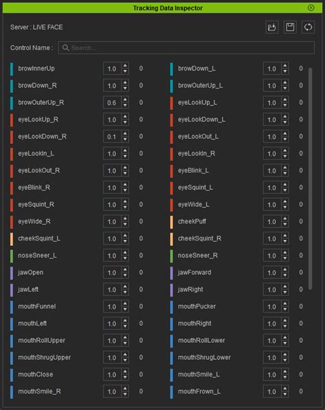 Needing A Way To Check What Facial Blend Shapes Are Being Activated During An Animation