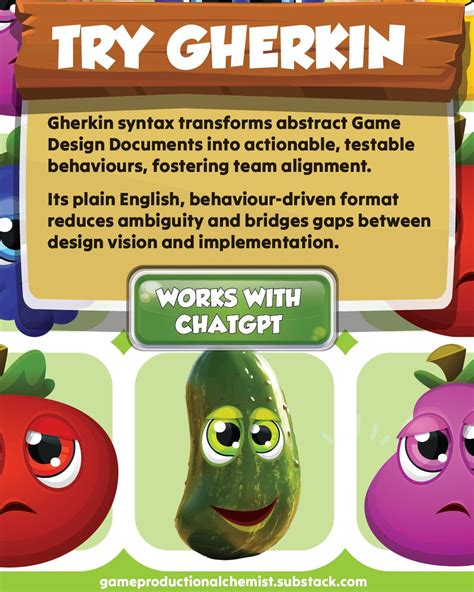 The Gherkin Syntax Might Be The Hero We Need To Turn A Game Design Document Gdd Into Something