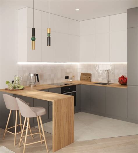 Кухня минимализм Дизайн кухонного шкафа Дизайн небольшой кухни Кухня