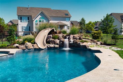 Deluxe Pool Slides Aquatic Artists Pool Waterfalls Nj Pa De Md