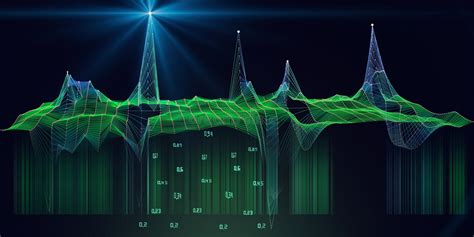 Abstract Background Contain Color Grid And Blurred Lines Data On Dark Technology 3d Wavy