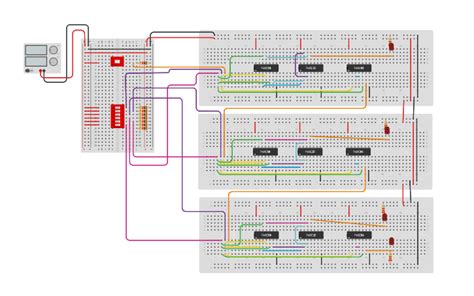 Circuit Design 3 Bit Full Adder Tinkercad