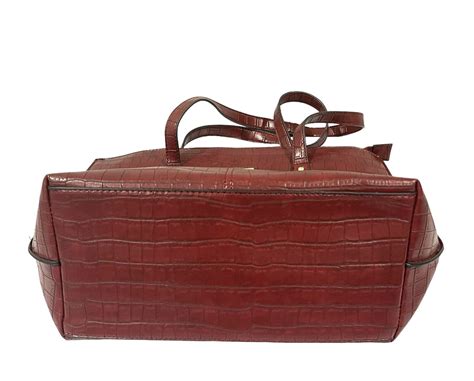 London Fog Collection Ruby Maille Faux Croc Shoulder Gem