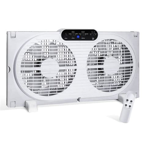 9 Window Fan With Reversible Airflow Quiet Twin Window Fan With Full Remote Control 3