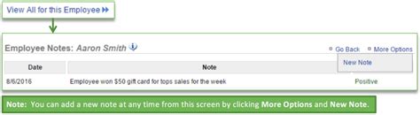 Employee Notes Store User Guide 2