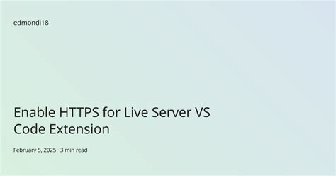 Enable For Live Server Vs Code Extension Edmond Kacajs Blog