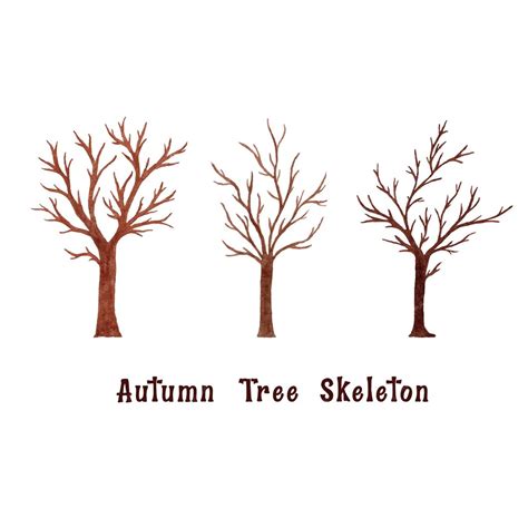 Premium Vector Watercolor Tree Skeleton Illustration