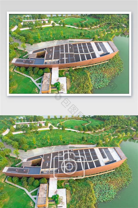 航拍特色船型建筑摄影图片图片 包图网