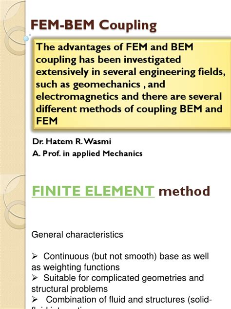 Fem Bem Coupling Pdf Pdf Boundary Element Method Finite Element
