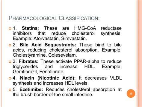 Drugs Used In Treatment Of Hyperlipidemia Pptx