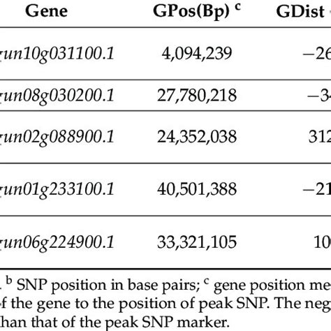 Predicted Genes Proximal To The Position Of Representative Snps That Download Scientific