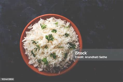 고 수 풀 또는 실 란 트로 인도 쌀 세라믹 또는 테라코타 그릇에 제공 됩니다 그것은 인기 있는 인도 또는 중국 조리법 이다 선택적 초점 0명에 대한 스톡 사진 및 기타