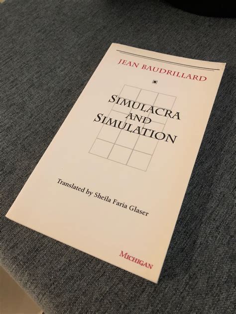 Simulacra And Simulation Jean Baudrillard English Hobbies And Toys Books And Magazines