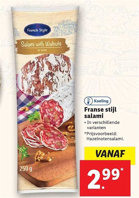 Franse Stijl Salami Aanbieding Bij Lidl