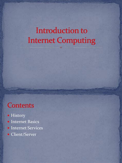 Intro Ppt Internet Computing Pdf Computer Data Storage Computer