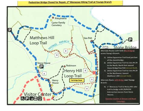 Bridge Closure On First Manassas Trail Manassas National Battlefield