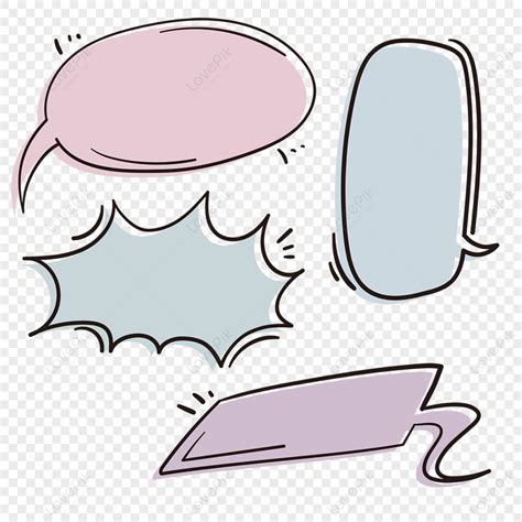 Colorful Dialog Box Bubble Combination Comic Color Cartoon Dialog Box Comic Style PNG Image And