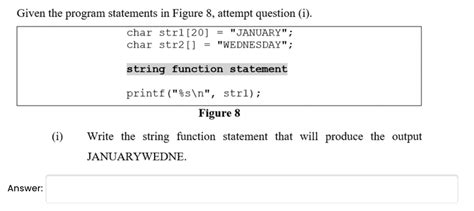 Solved Given The Program Statements In Figure 8 Attempt