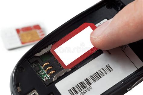 Inserting A Sim Card Stock Image Image Of Unlocking