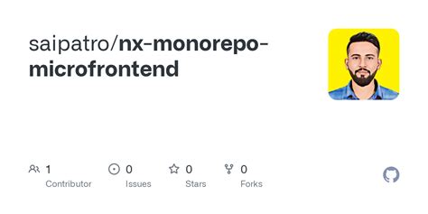 github saipatro nx monorepo microfrontend