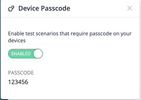 Device Passcode · Digitalai Continuous Testing