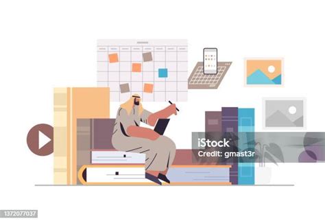 온라인 캘린더 앱 어젠다 회의 계획 시간 관리에서 예약 일 예약 을 계획하는 사업가 개성 개념에 대한 스톡 벡터 아트 및 기타