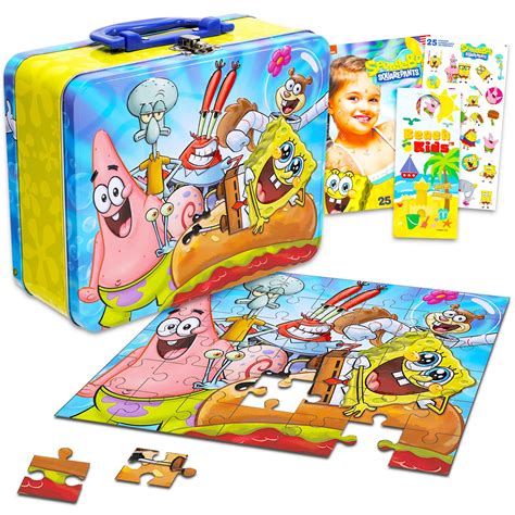 Spongebob Tin Lunch Box Puzzle Bundle Spongebob Squarepants Lunchbox