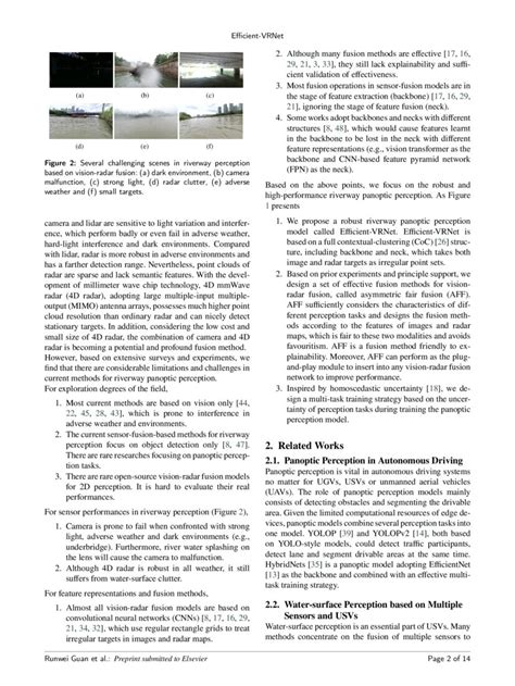 Efficient Vrnet An Exquisite Fusion Network For Riverway Panoptic Perception Based On