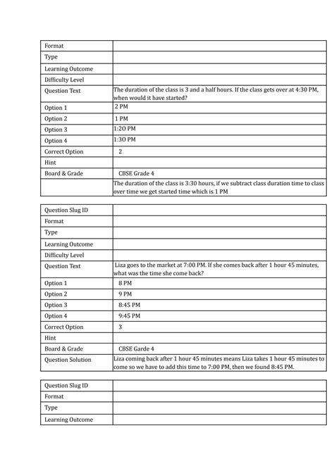 SOLUTION Clock And Calender Workouts For Cbse Grade Studypool