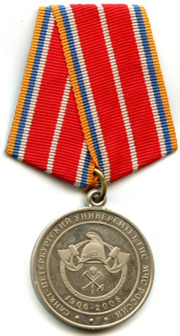 Медаль «100 лет Санкт-Петербургскому университету ГПС МЧС России» — Awards