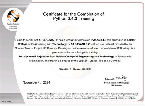 I Am Excited To Share On Completing Python 343 Test Through Spoken