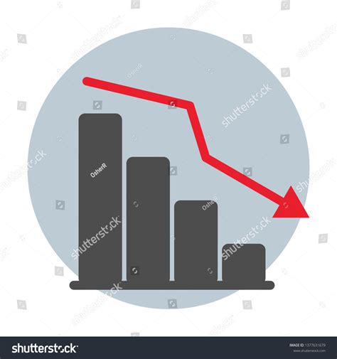 Decline Bars Chart Stock Market Icon Stock Vector Royalty Free Shutterstock