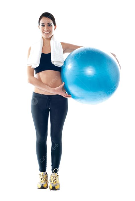 Full Length Portrait Of Fit Gym Trainer Health Sporty Figure Gym Png