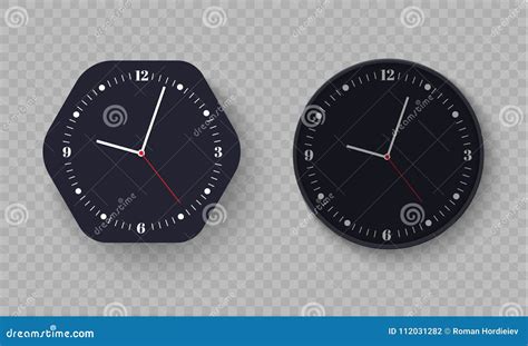 Wall Clock Office Template Design In Vector Closeup The Layout For