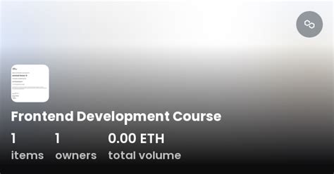 Frontend Development Course Collection Opensea