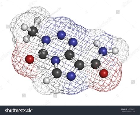 Temozolomide Cancer Chemotherapy Drug Chemical Structure Stock