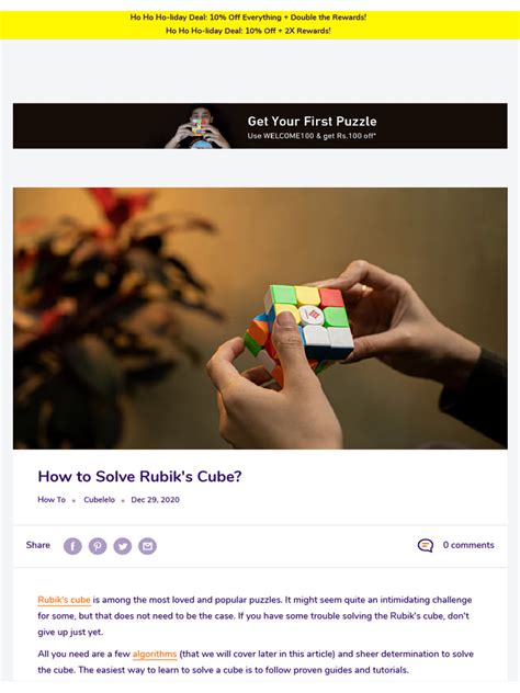 How To Solve Rubiks Cube Cubelelo Pdf
